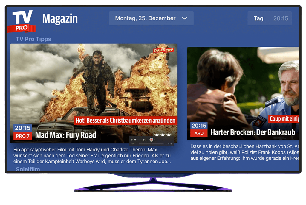 TV Pro - TV-Programm + Mediathek